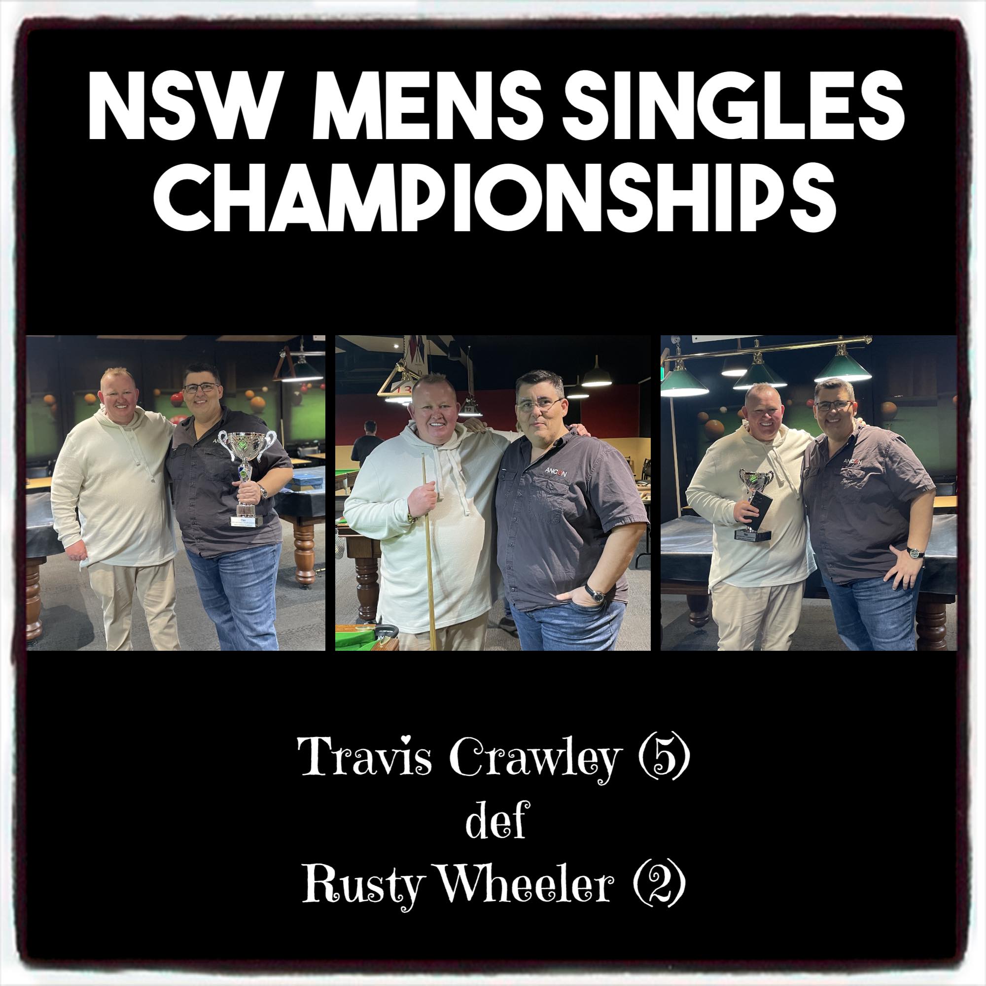 2023 NSW Men’s Team and Singles - NSW 8 BALL